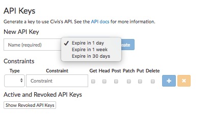 Generating an API Key – Civis Analytics