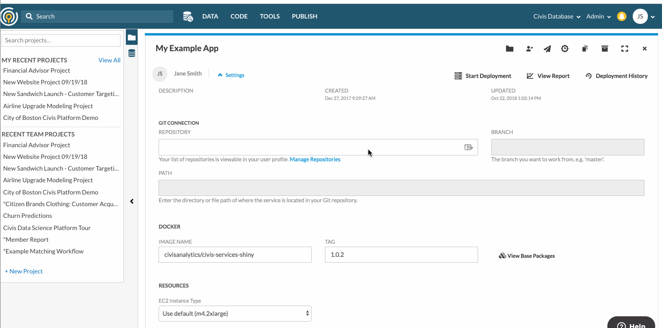 Shiny App Deployments – Civis Analytics